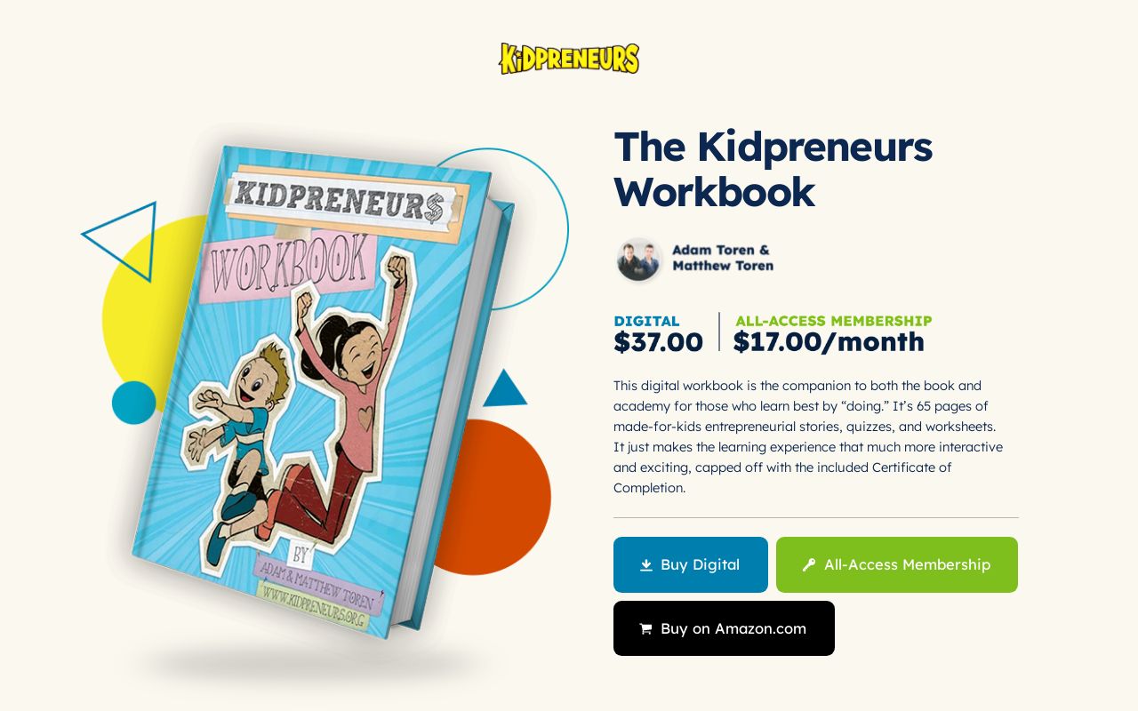 The Kidpreneurs Workbook